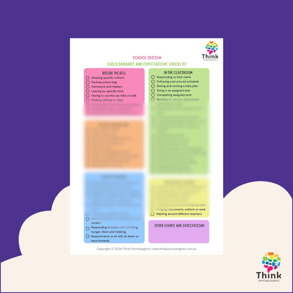 Daily Demands Checklist (Bundle) - Think Psychologists